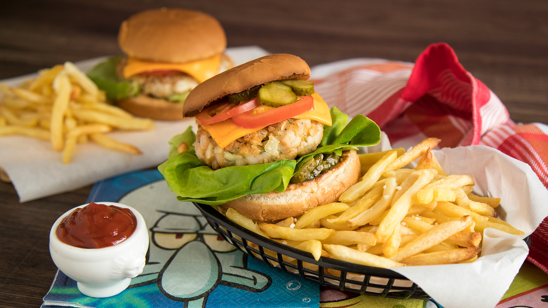 Spongebobs legendärer Burger aus Krabben und Fisch