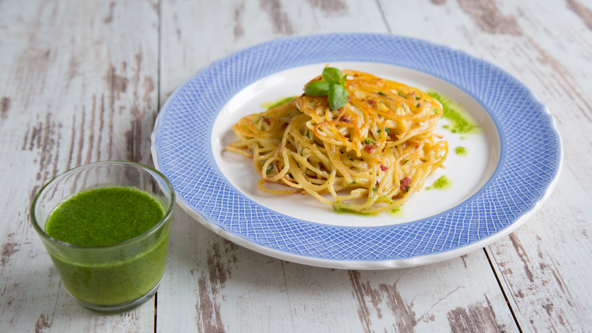 Knusprige Spaghetti-Fritters